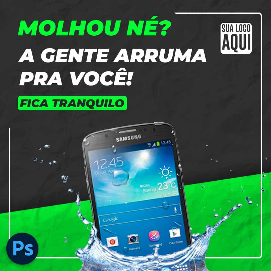 Assistência Técnica Celular v2 Pack Editável PSD Premium Assistência Técnica Celular v2 Pack Editável PSD Premium