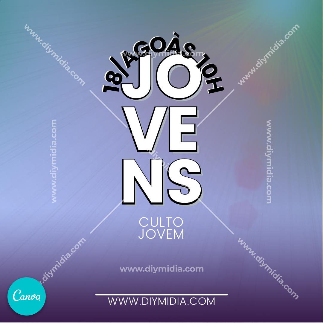 Jovens Culto Jovem Banner Gospel Editável Canva Free Jovens Culto Jovem Banner Gospel Editável Canva Free